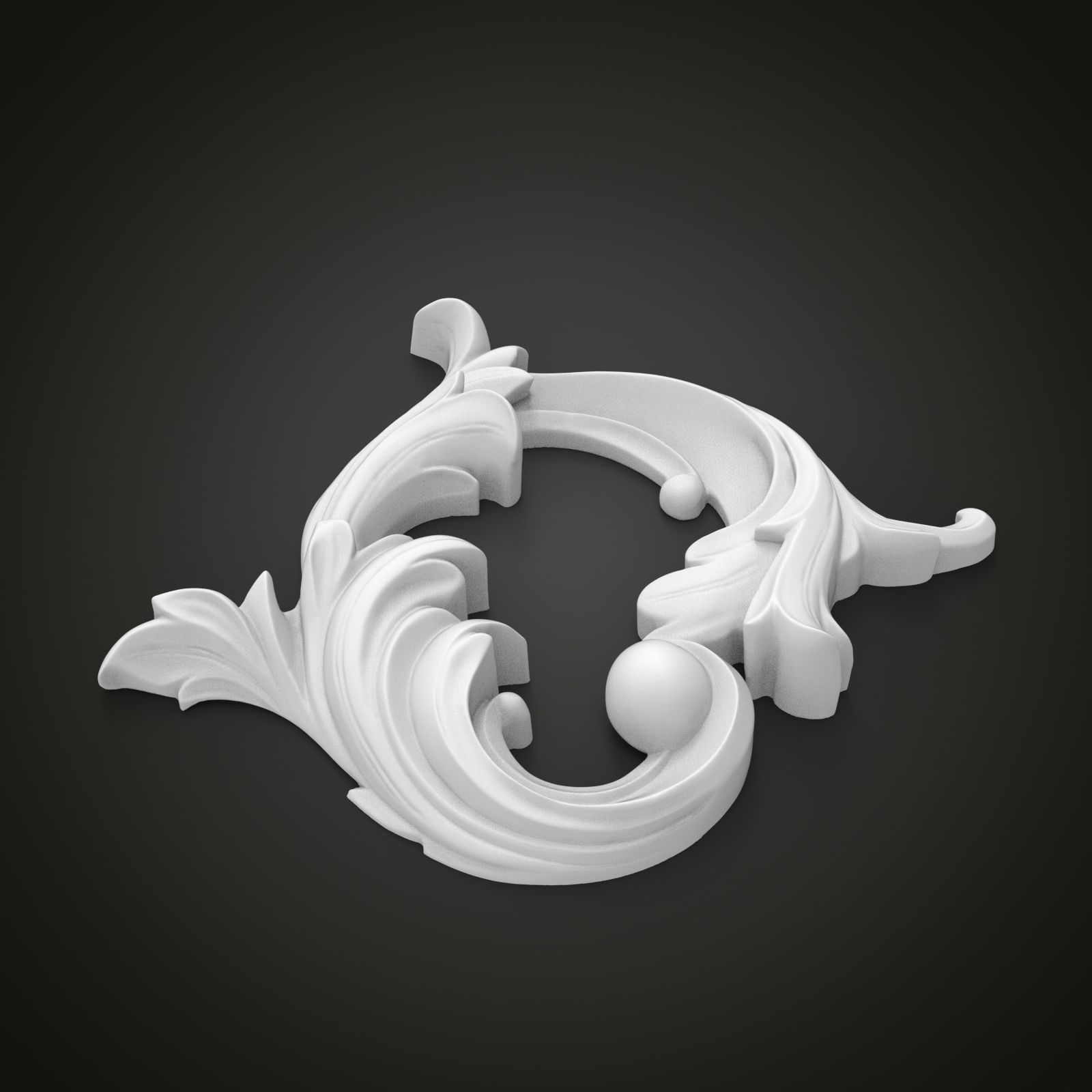 Decorative Scroll 3D print model 3D model 3D printable | CGTrader