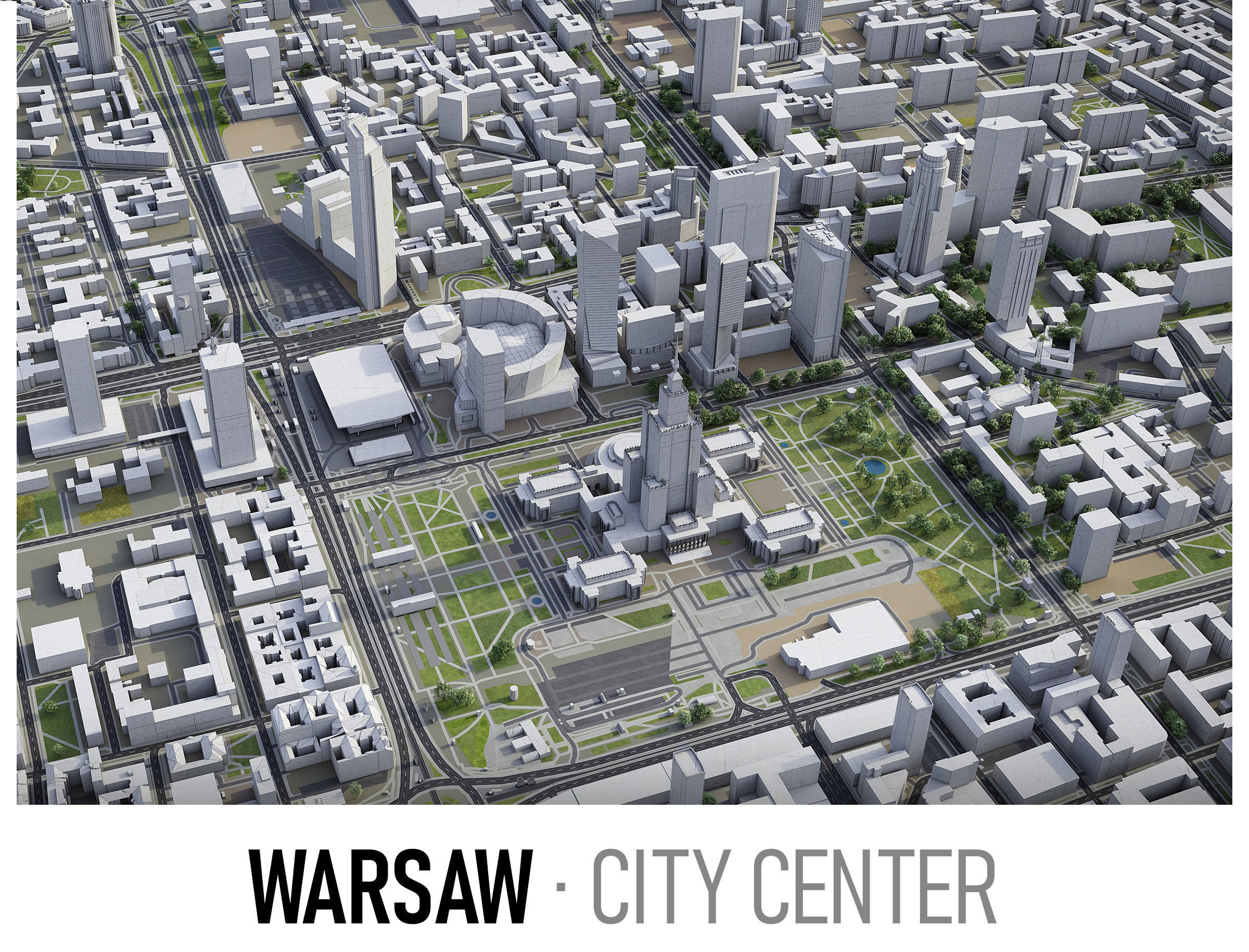 3D model Warsaw VR / AR / low-poly | CGTrader