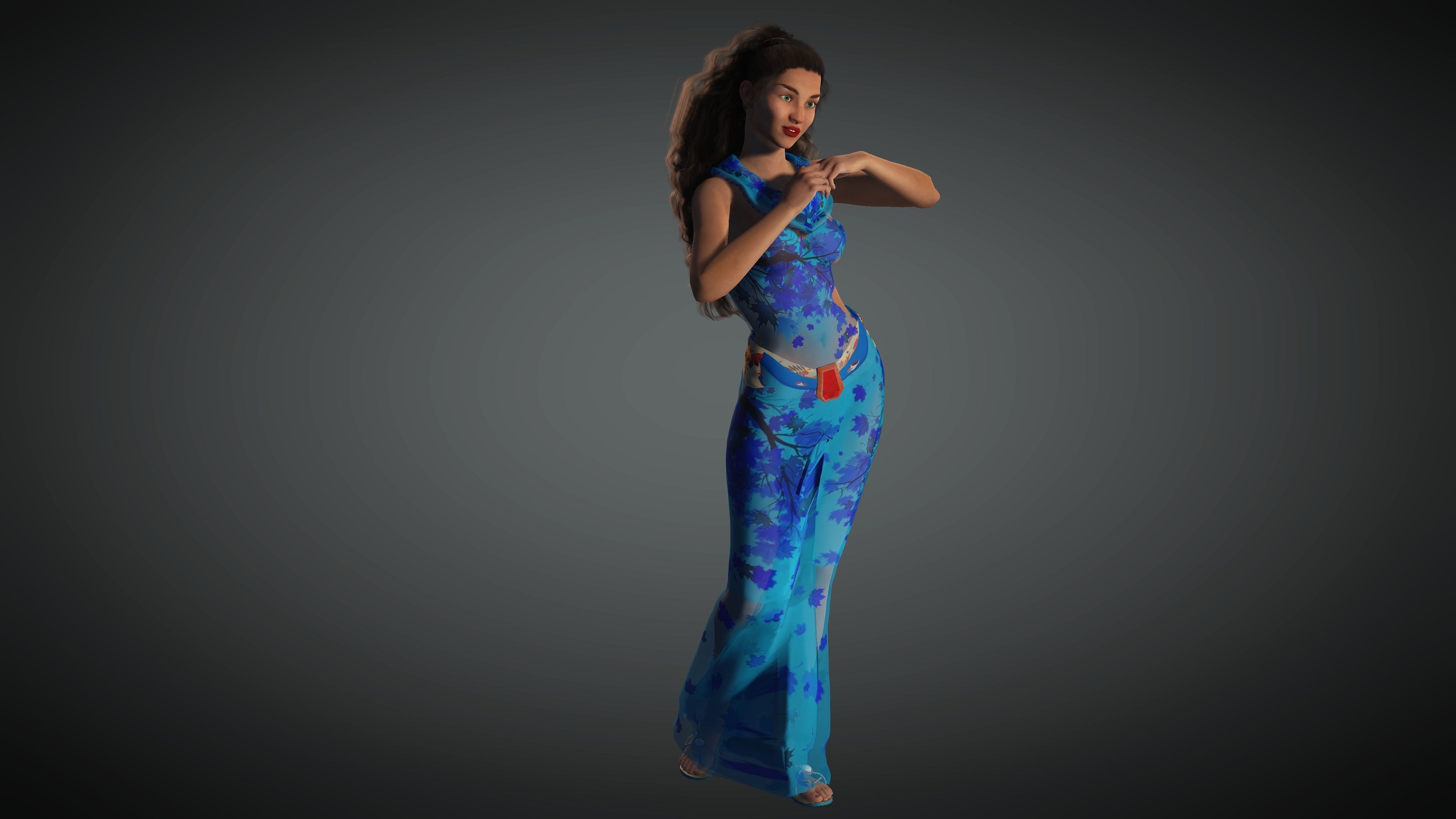 Beautiful Girl with Animation 3D model animated rigged | CGTrader