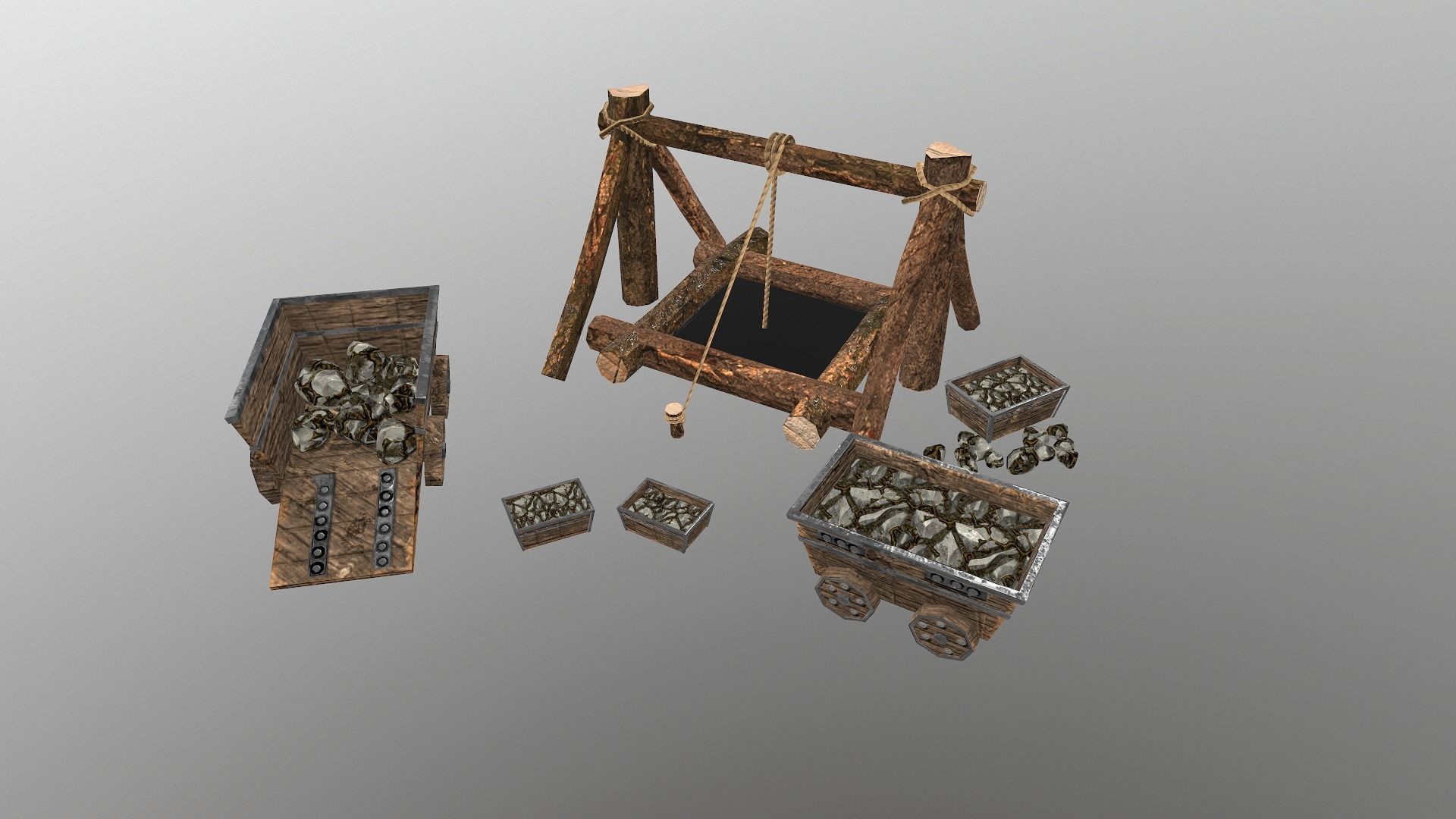 3D model Gold Mine Level 1 VR / AR / low-poly | CGTrader