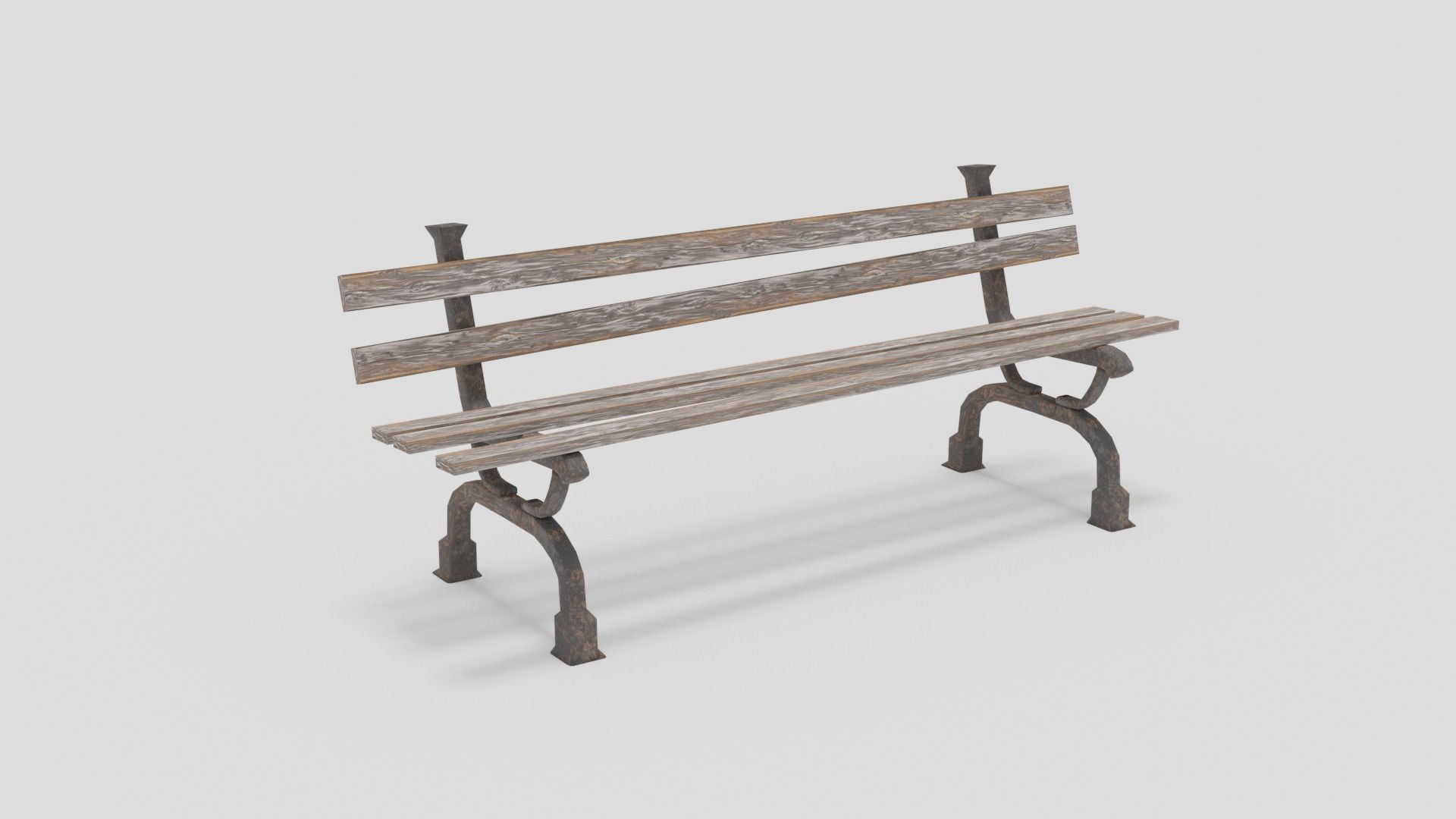 3D model Destroyed bench VR / AR / low-poly | CGTrader