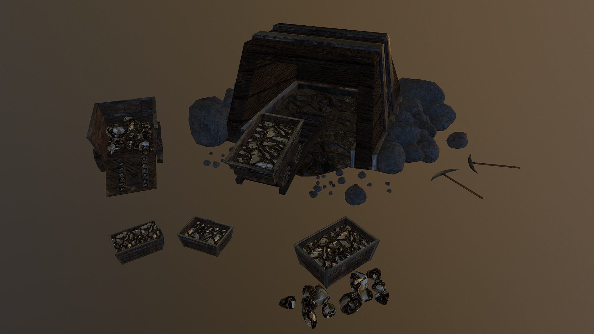 Gold Mine Level 5 3D model | CGTrader