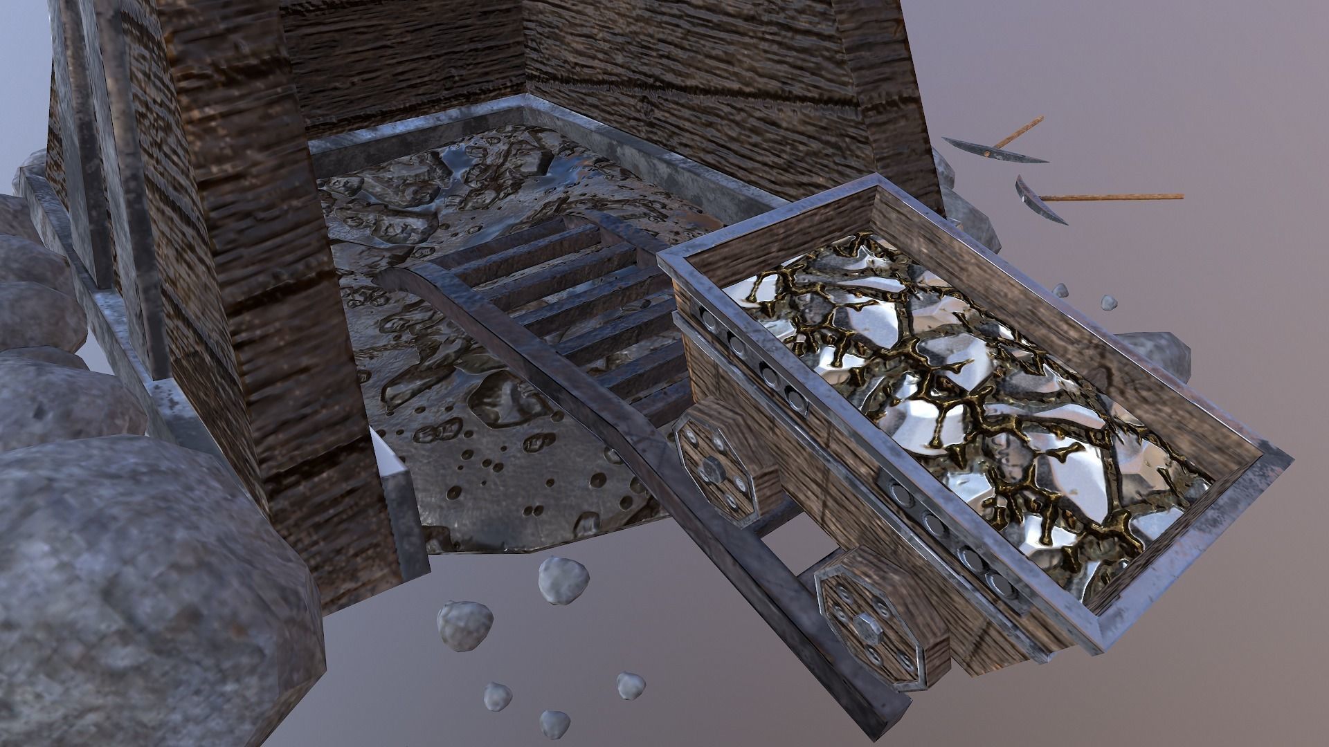 Gold Mine Level 5 3D model | CGTrader