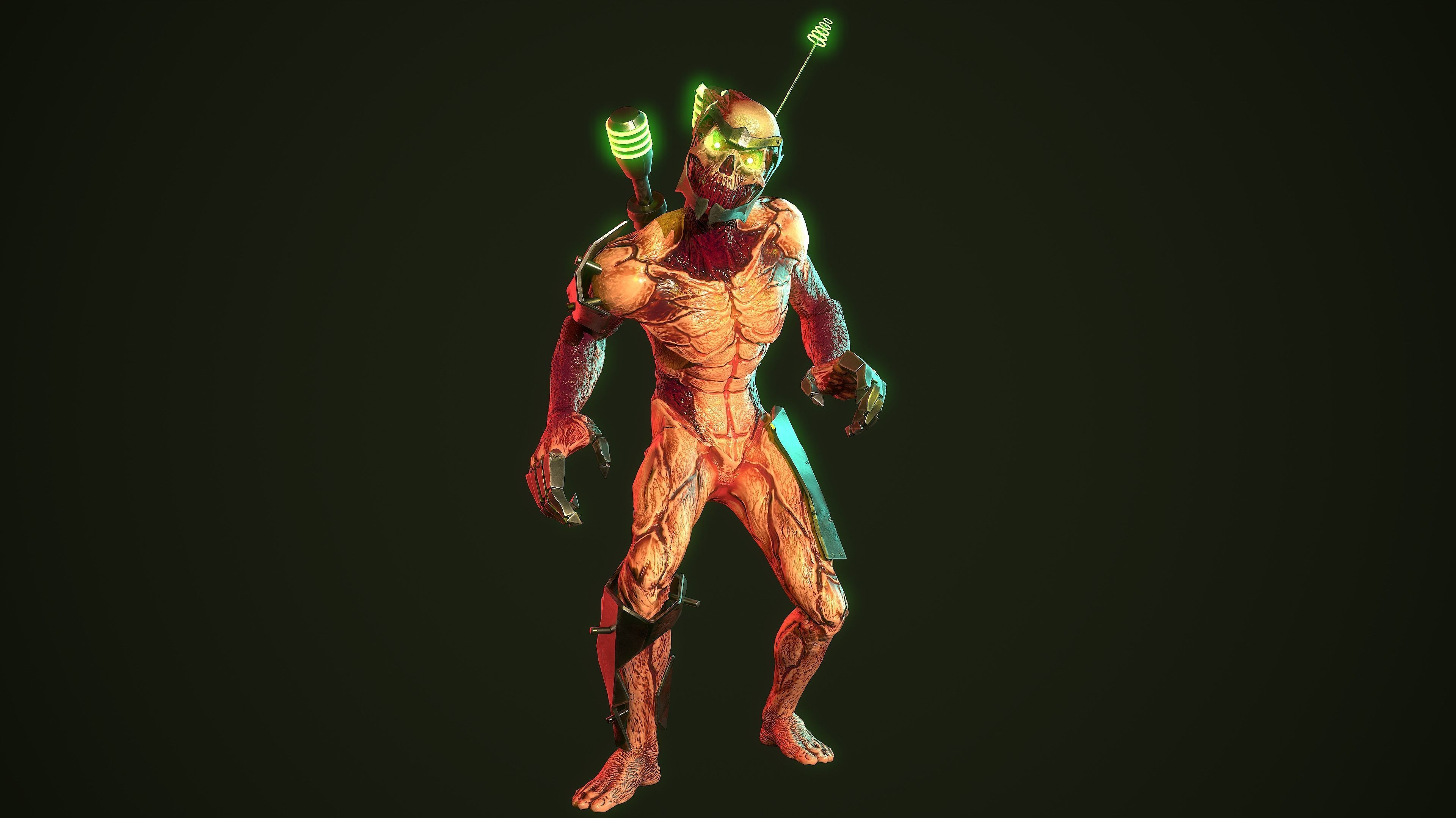 3D model Techno-Zombie VR / AR / low-poly rigged animated | CGTrader