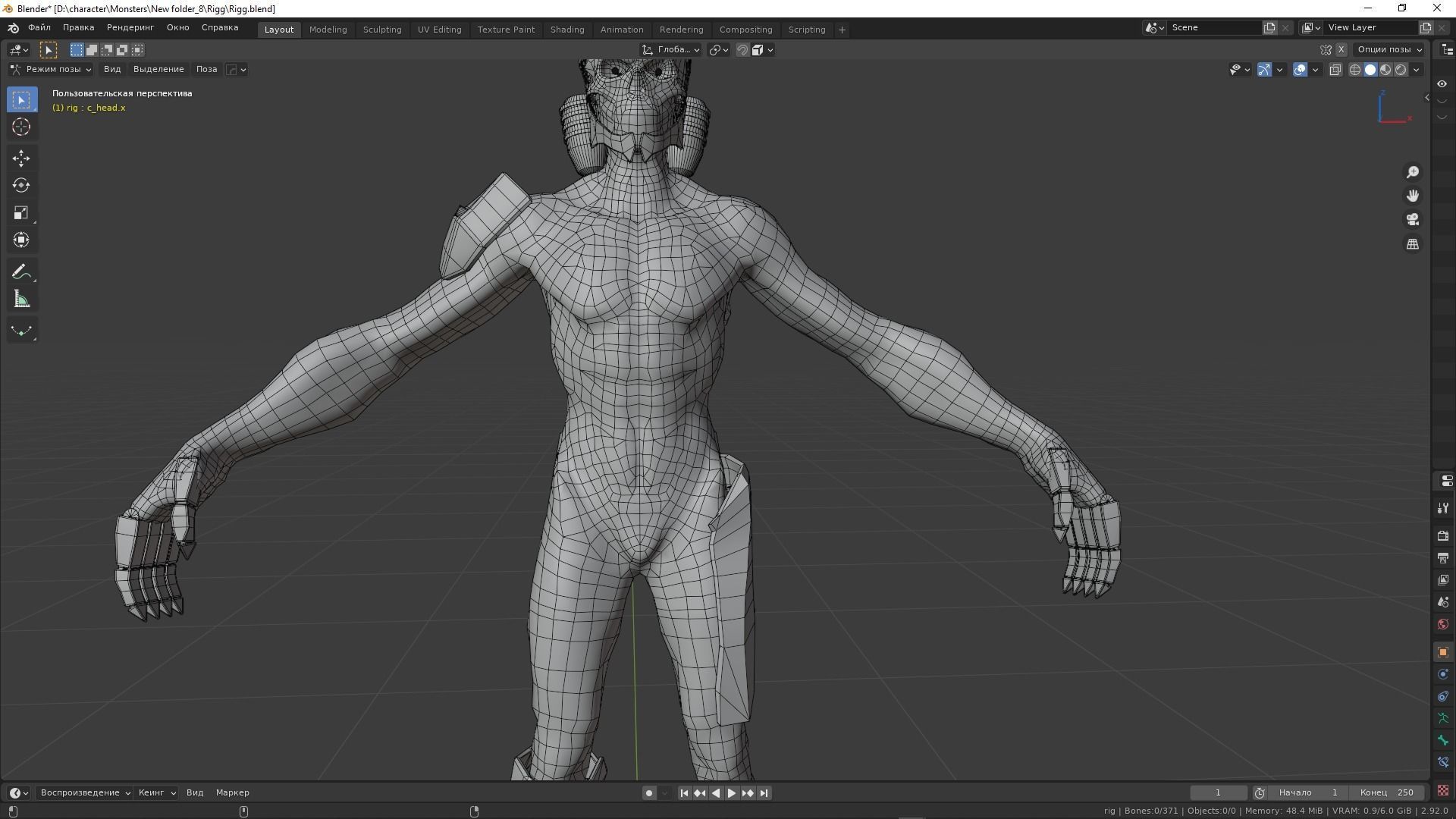 3D model Techno-Zombie VR / AR / low-poly rigged animated | CGTrader