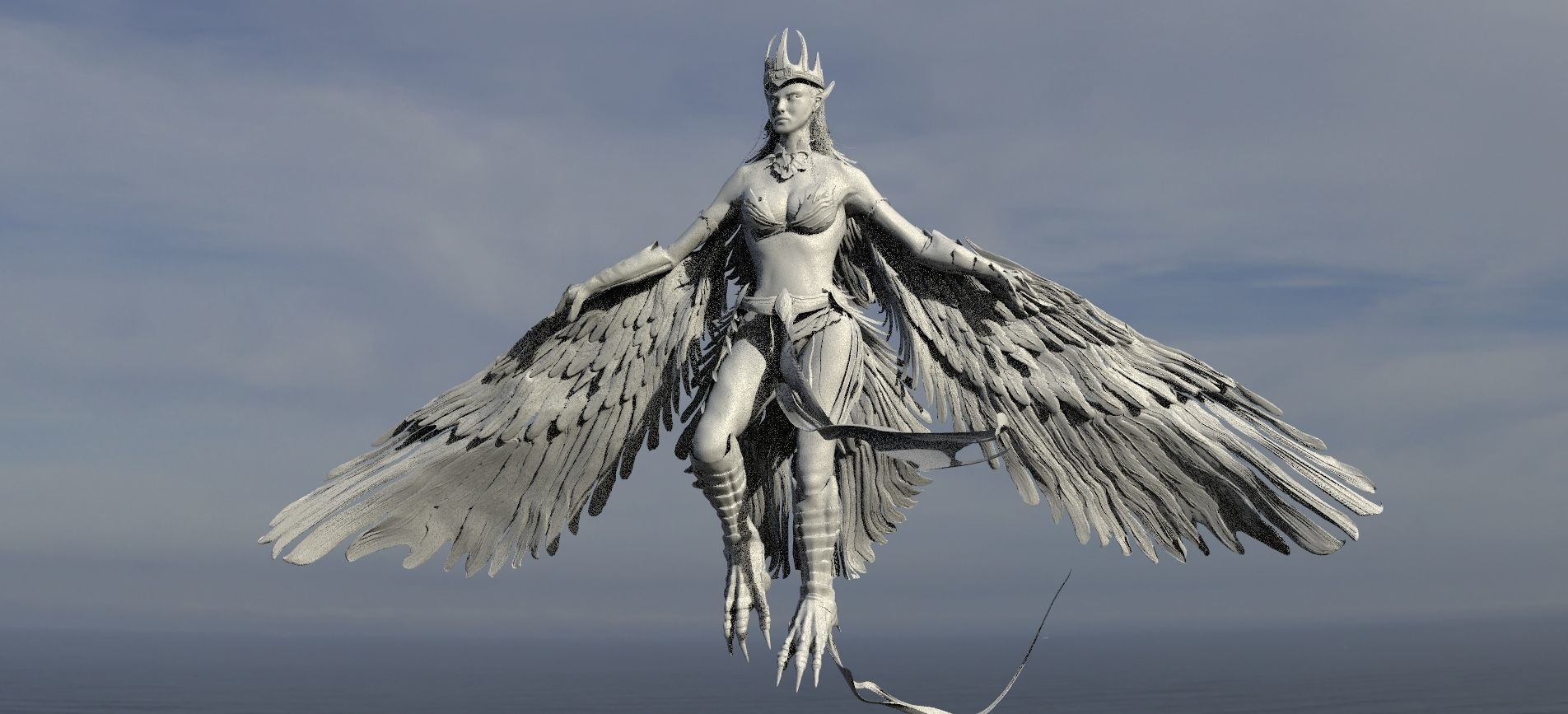 Harpy Greek legends 3D model OBJ