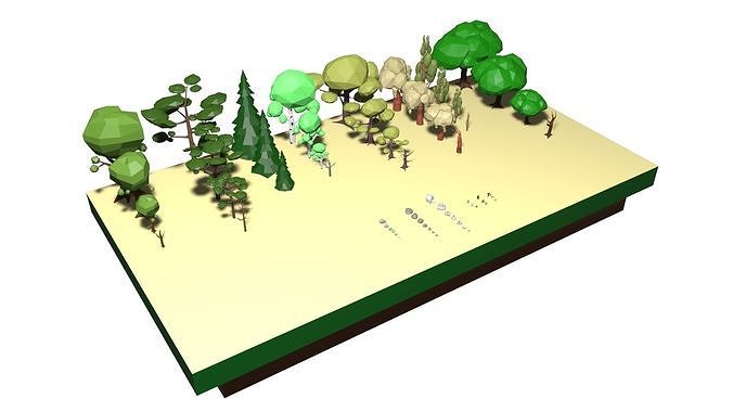 3D model Low Poly Forest Pack VR / AR / low-poly | CGTrader