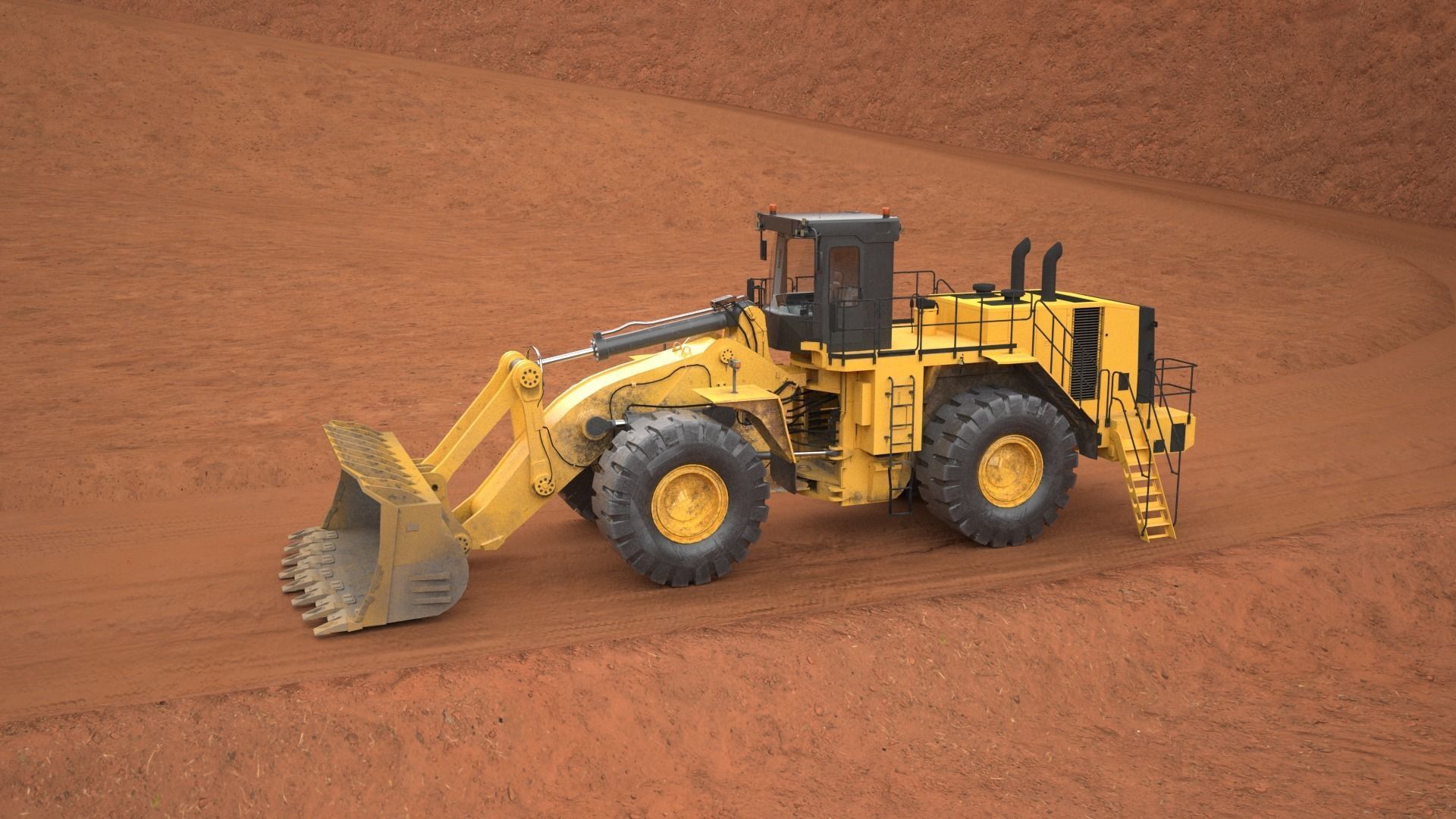 3D model Wheel Loader CAT GameReady VR / AR / low-poly | CGTrader