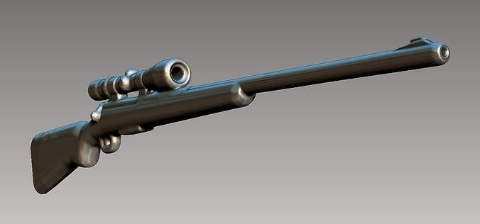Hunting rifle 3D model 3D printable | CGTrader
