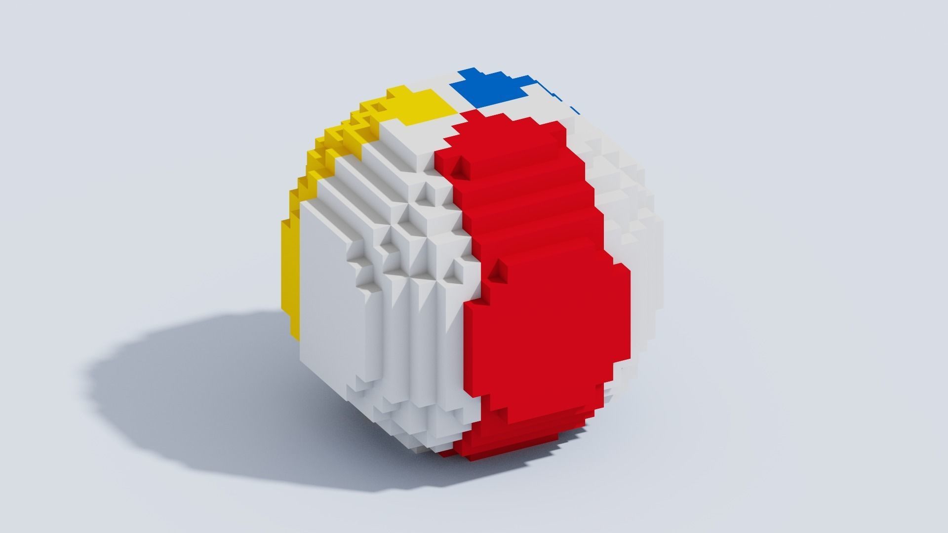 3D model Voxel Beach Ball VR / AR / low-poly | CGTrader