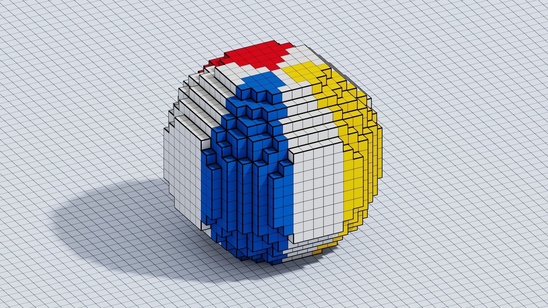 3D model Voxel Beach Ball VR / AR / low-poly | CGTrader