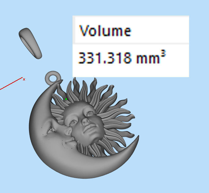 pendant sun moon 3D model 3D printable | CGTrader