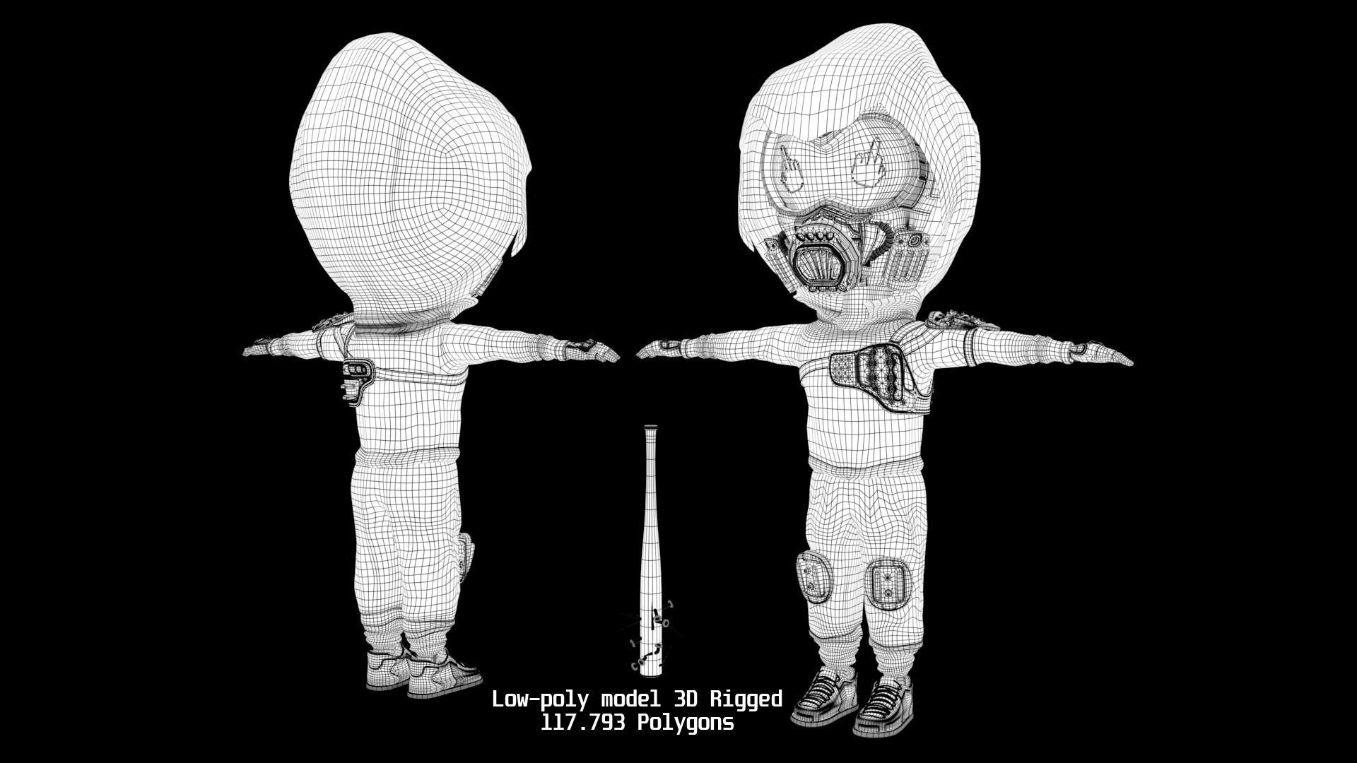 3D model Hacker Boy VR / AR / low-poly rigged | CGTrader