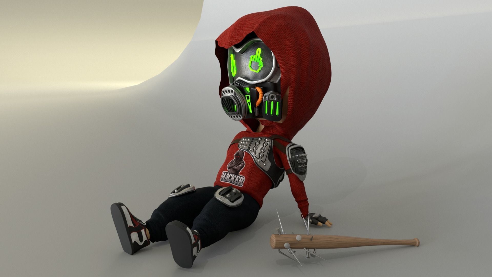 3D model Hacker Boy VR / AR / low-poly rigged | CGTrader