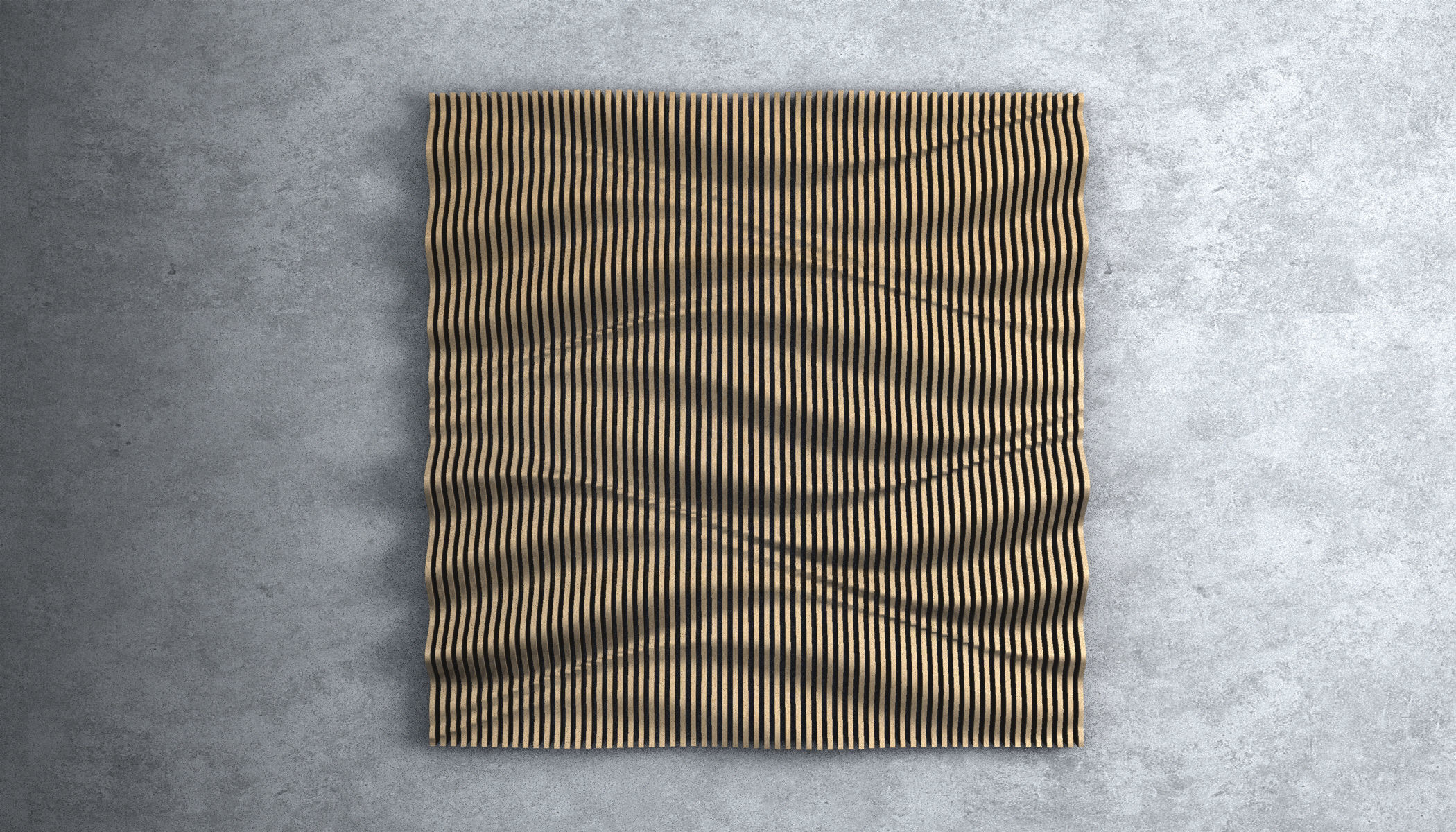 Parametric Wavy Wooden Wall Decor - 26 - CNC files for cutting 3D model ...