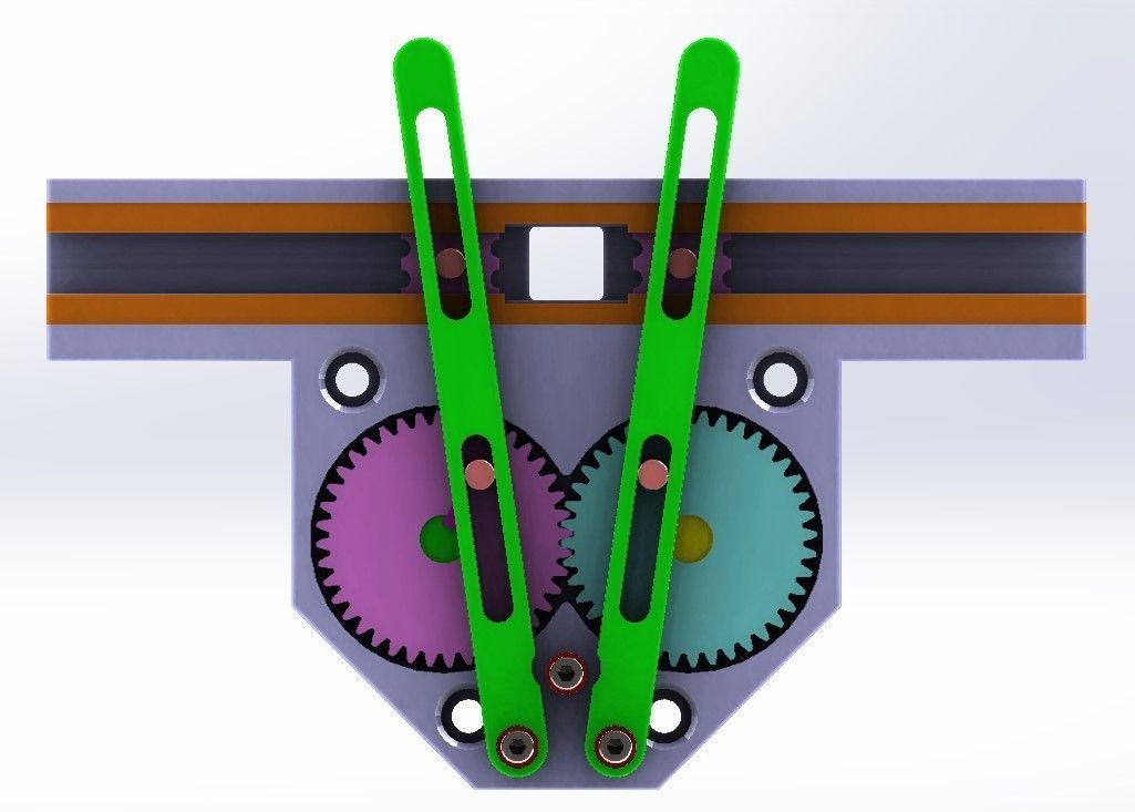 Mechanism Design A001-Rotating to Linear motion-gear and rod free 3D ...