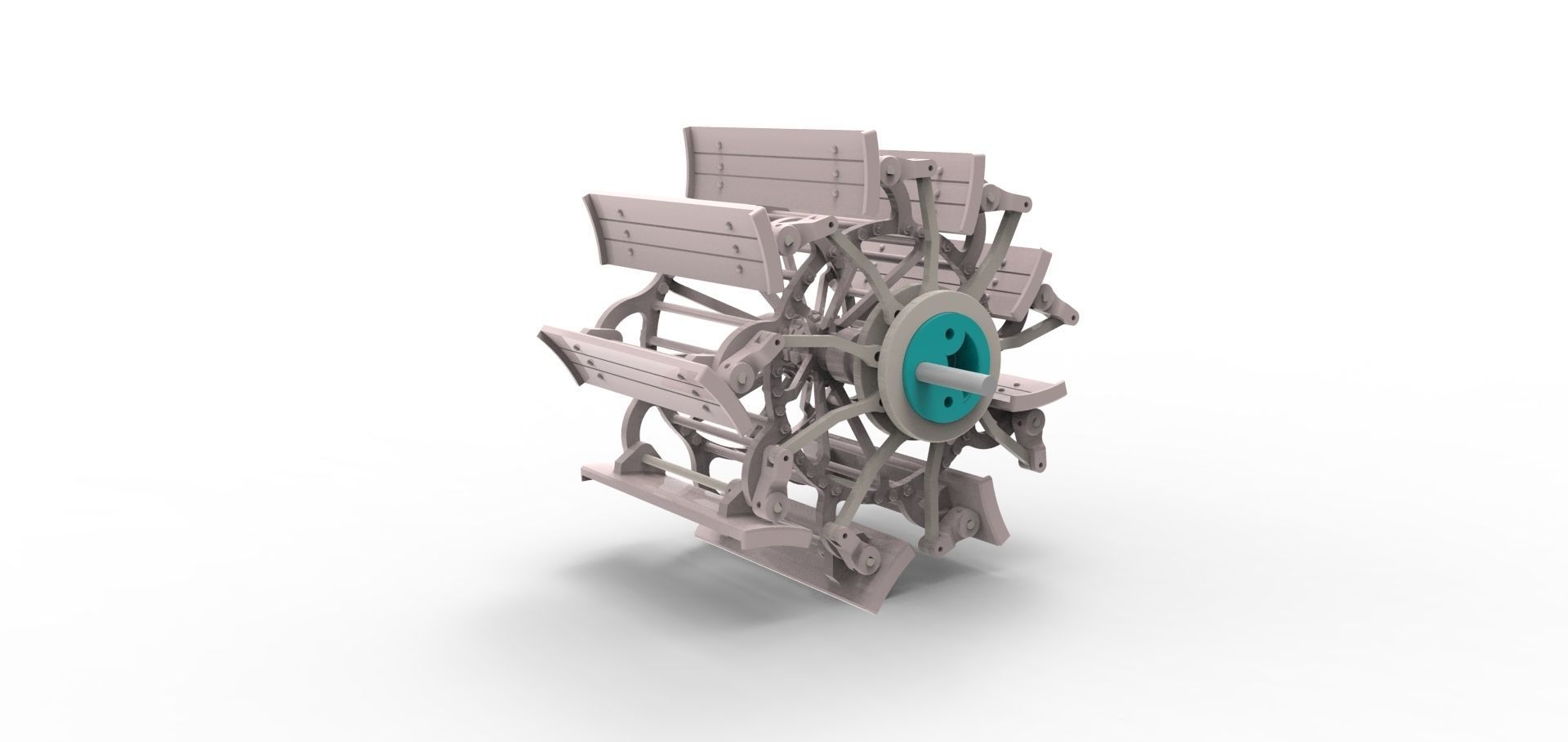 Paddle wheel 100mm with blade control 3D model 3D printable | CGTrader