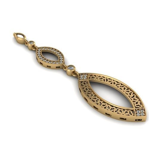 Lozenge pendant 3d model 3D model 3D printable | CGTrader