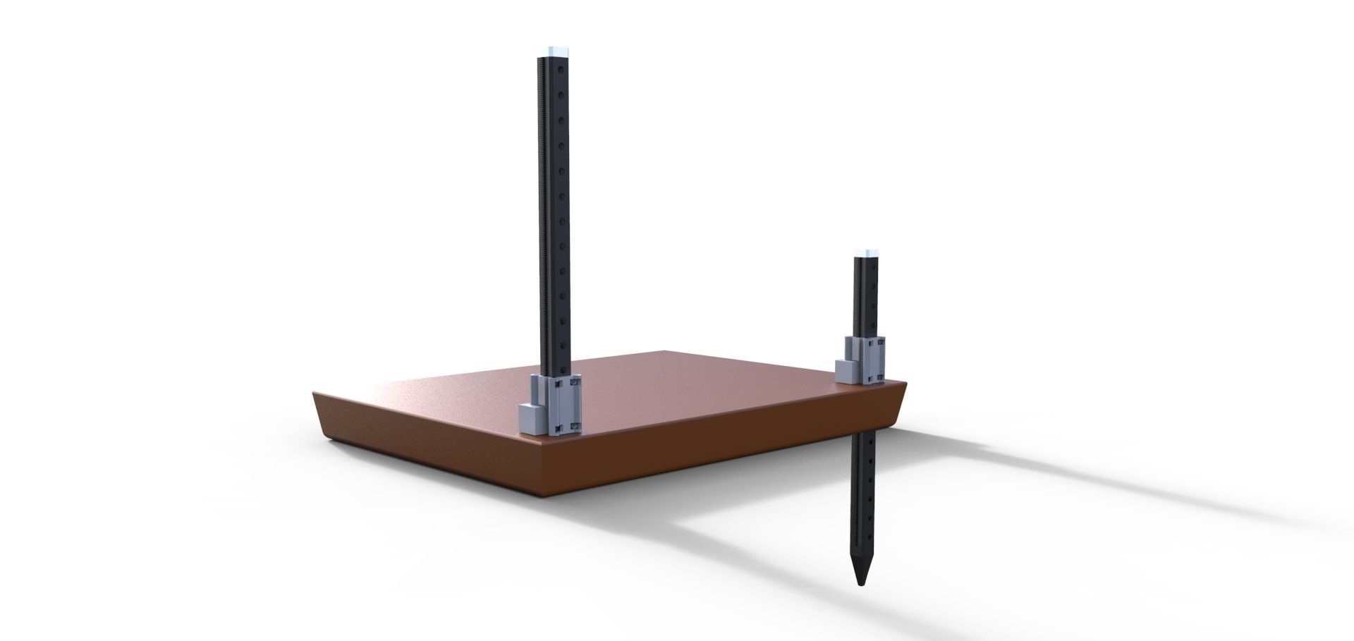 Type B anchor post for work platform or pontoon 3D model 3D printable ...