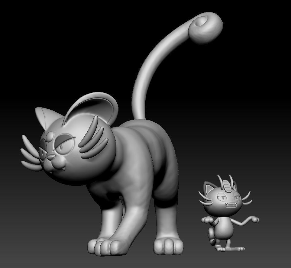 Pokemon Alolan Meowth Alolan Persian 3d Model 3d Printable Cgtrader