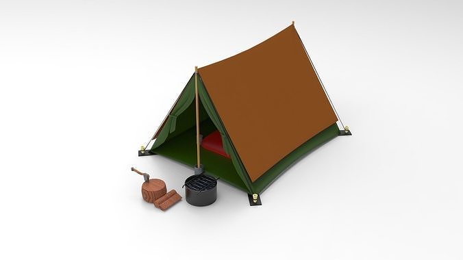 3D model Camp Scene VR / AR / low-poly | CGTrader