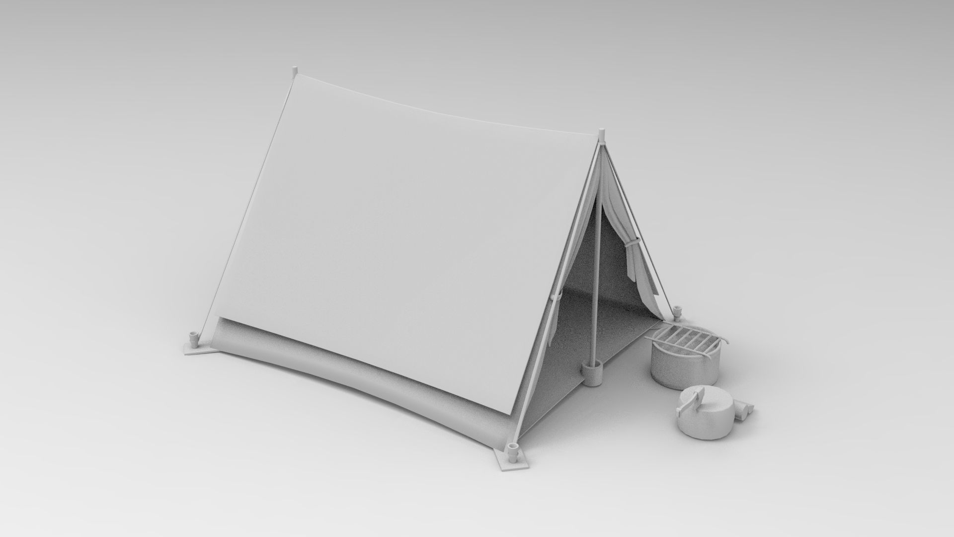 3D model Camp Scene VR / AR / low-poly | CGTrader