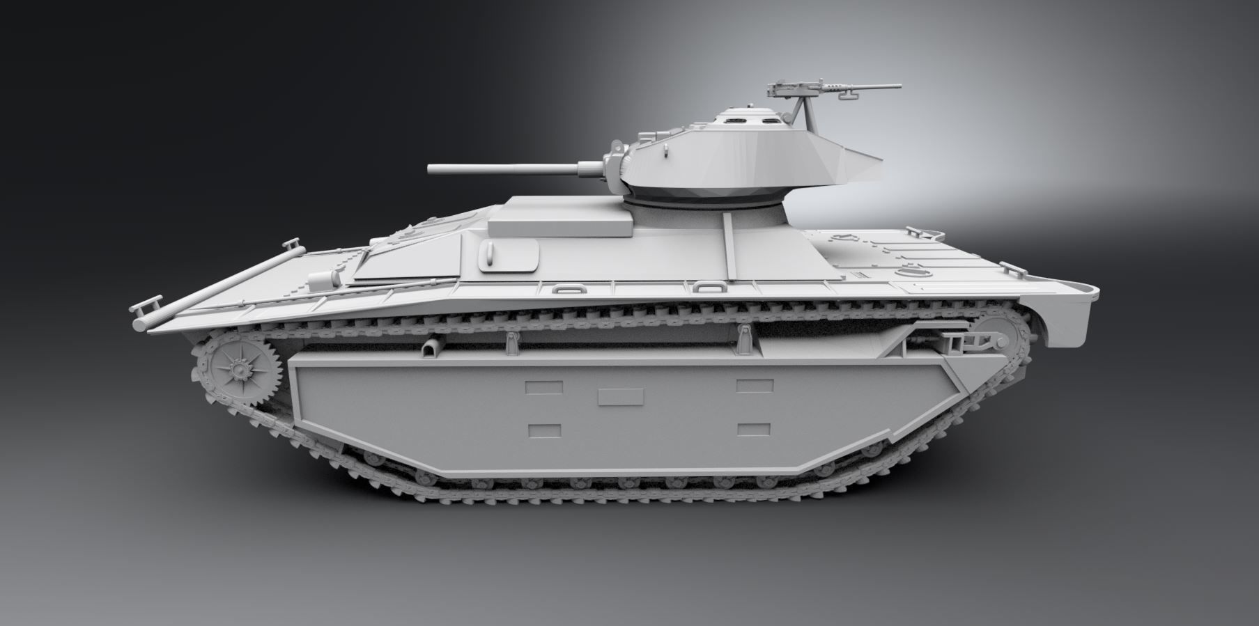 LVT A 1 Chaffee Scale model 3D model 3D printable | CGTrader