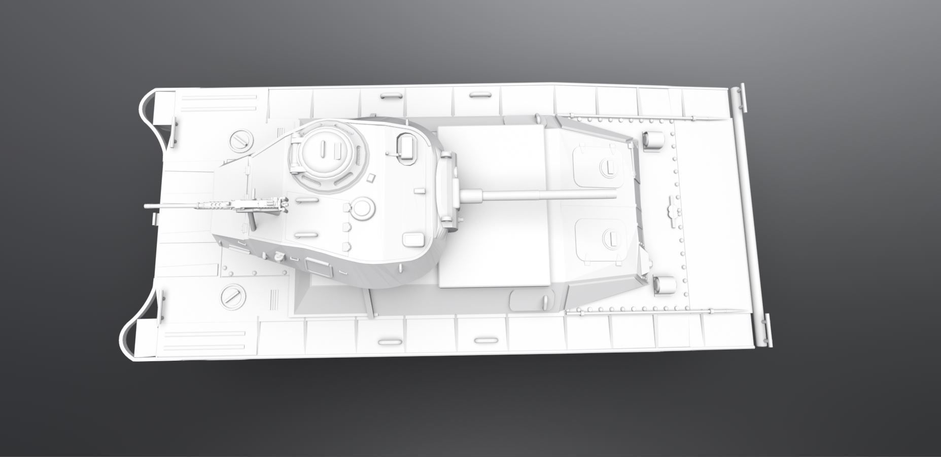 LVT A 1 Chaffee Scale model 3D model 3D printable | CGTrader