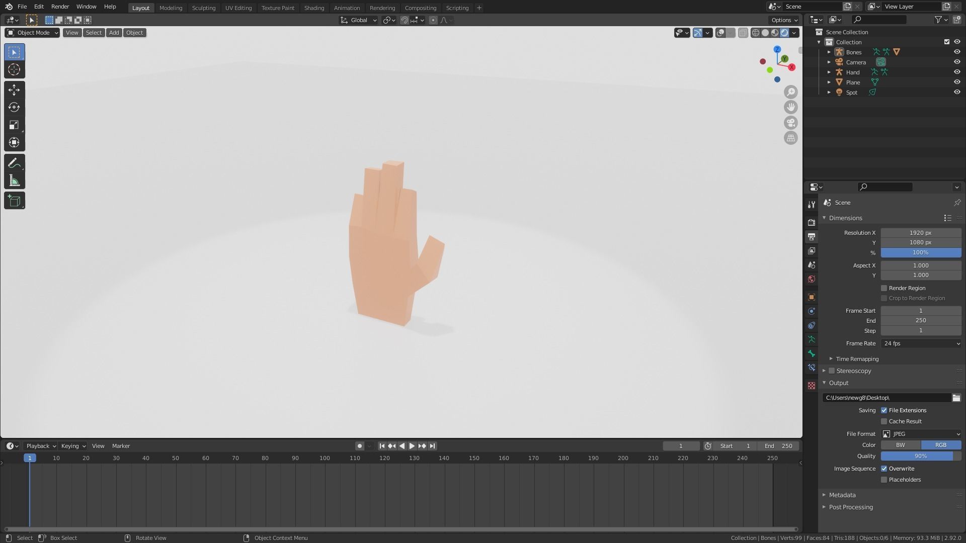 Low Poly Hand Model free 3D model rigged | CGTrader