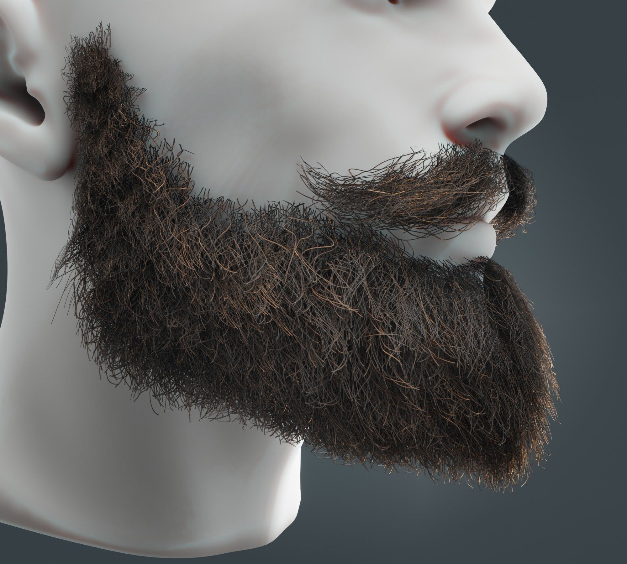 3D model Beard RealTime 18 Version 2 Low Poly VR / AR / low-poly | CGTrader