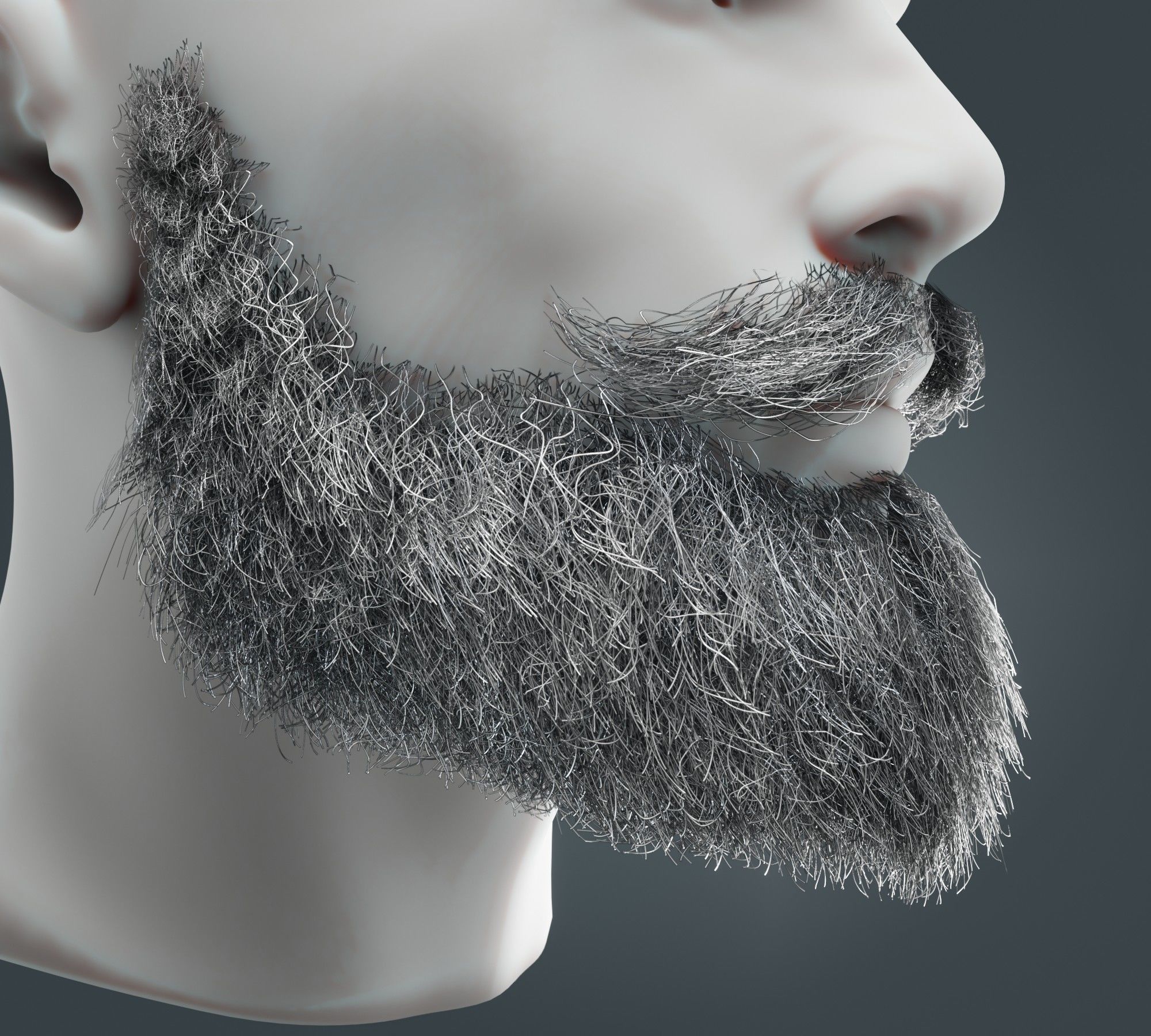 3D model Beard RealTime 18 Version 2 Low Poly VR / AR / low-poly | CGTrader