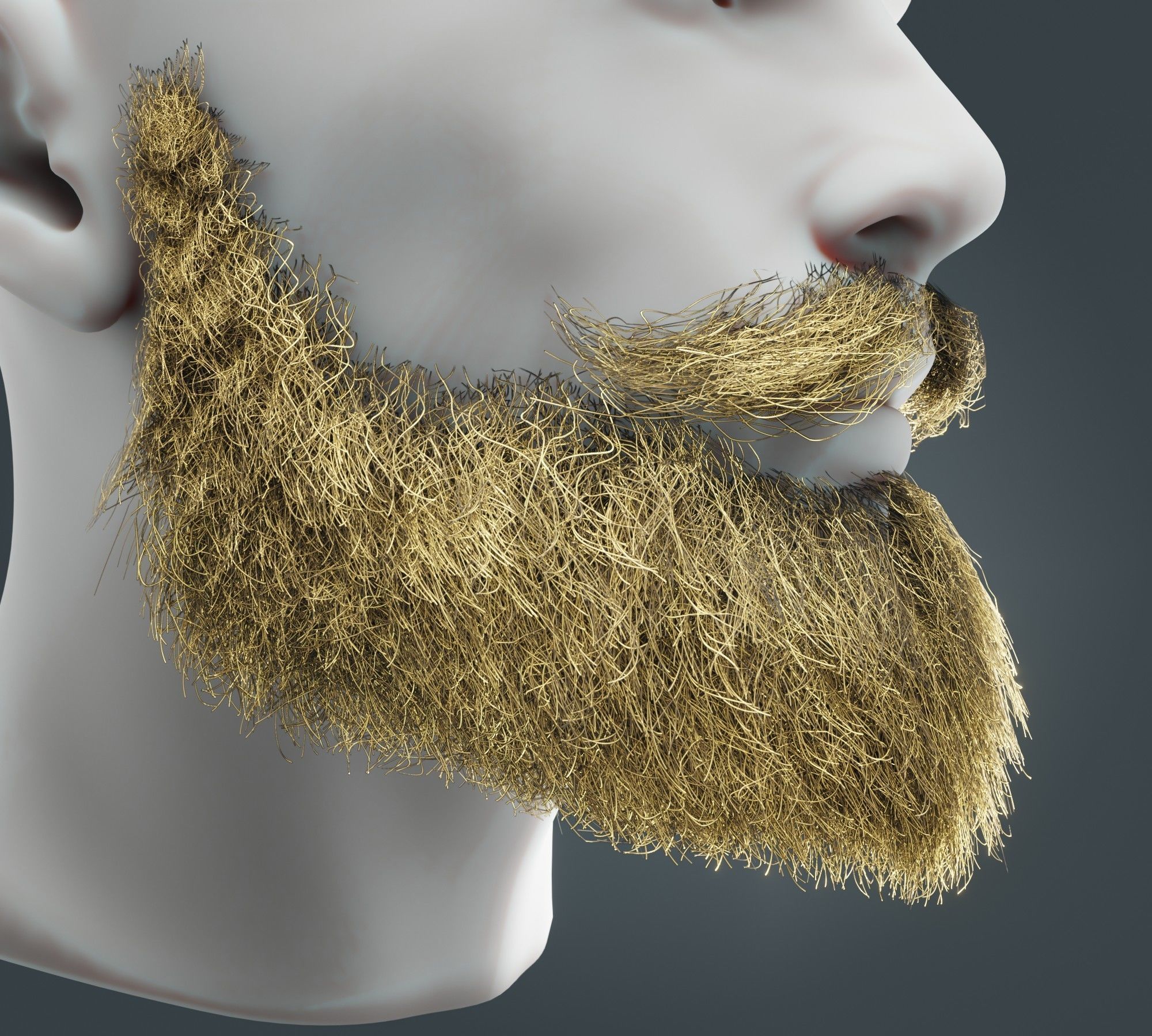 3D model Beard RealTime 18 Version 2 Low Poly VR / AR / low-poly | CGTrader