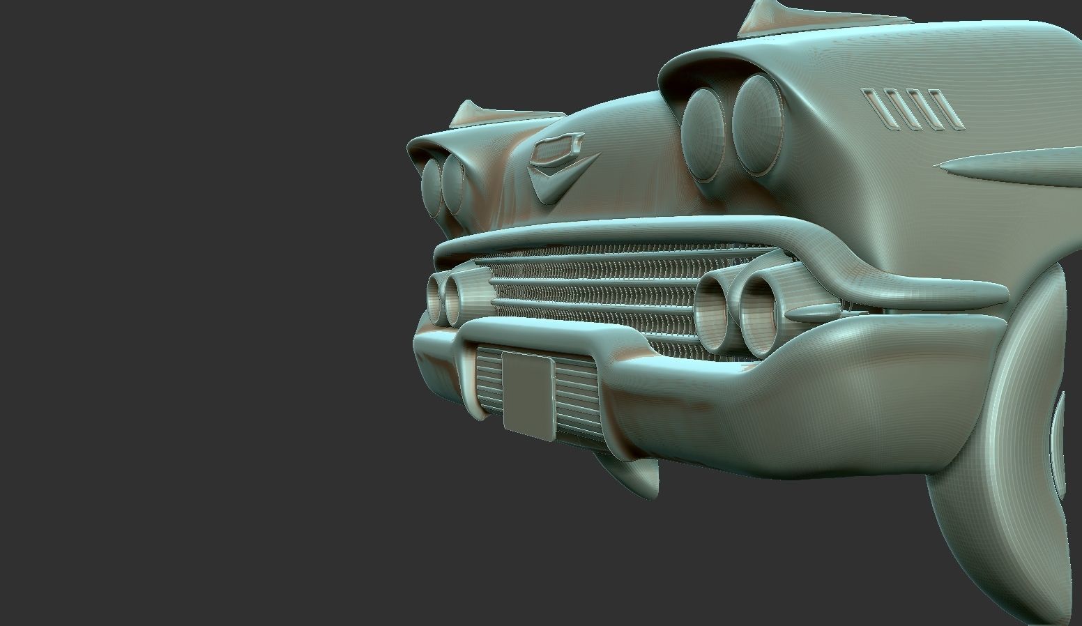 Chevrolet Impala 1958 front stl 3D model 3D printable | CGTrader