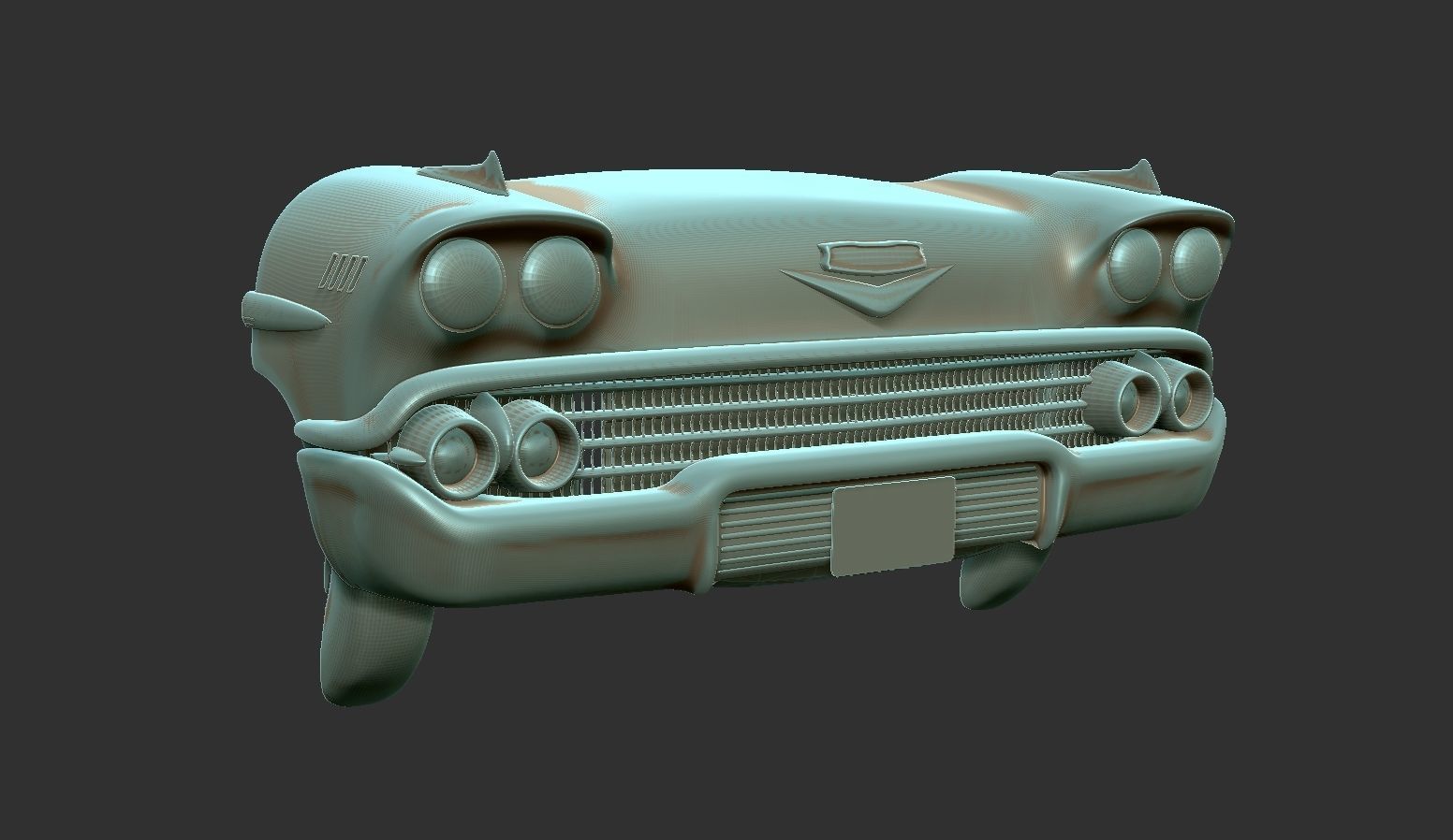 Chevrolet Impala 1958 front stl 3D model 3D printable | CGTrader