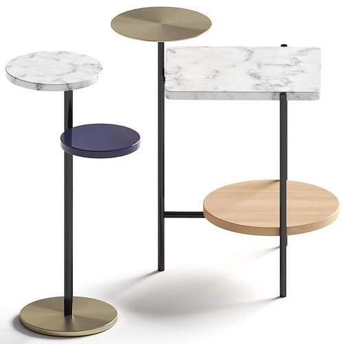 West Elm - Eclipse tables set 3D model | CGTrader