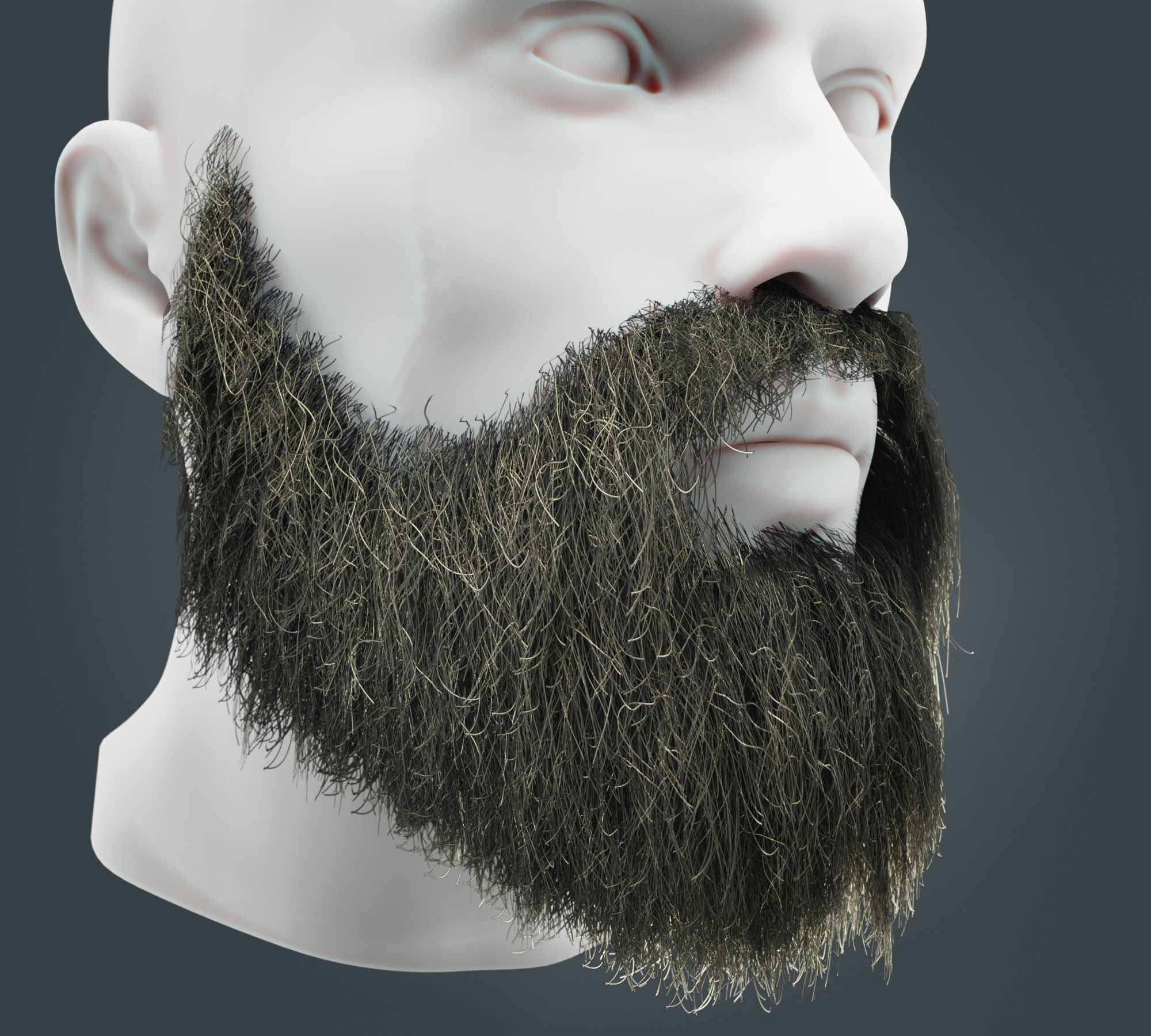 3D model Beard RealTime 19 Version 2 Low Poly VR / AR / low-poly | CGTrader