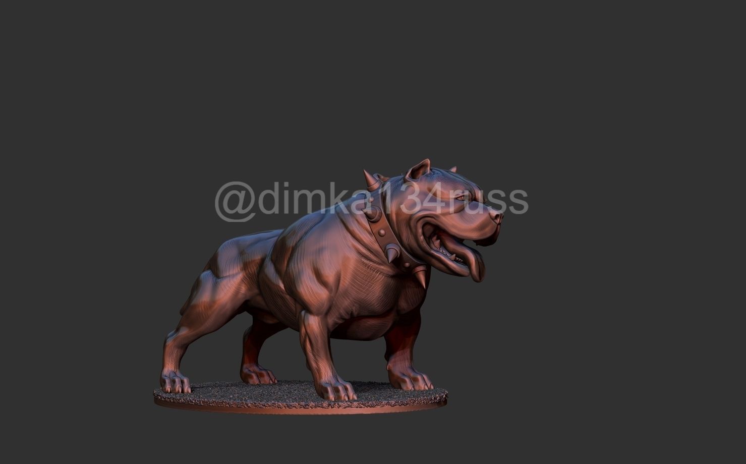 pit bull 3D model 3D printable | CGTrader