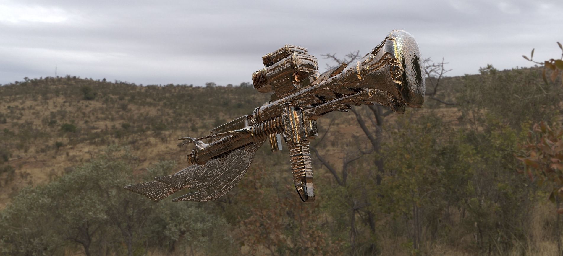 Alien Rifle Weapon 3D model | CGTrader