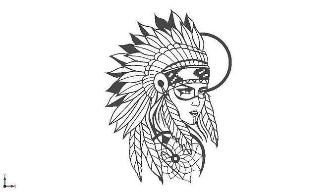 Injun Woman 3D model | CGTrader