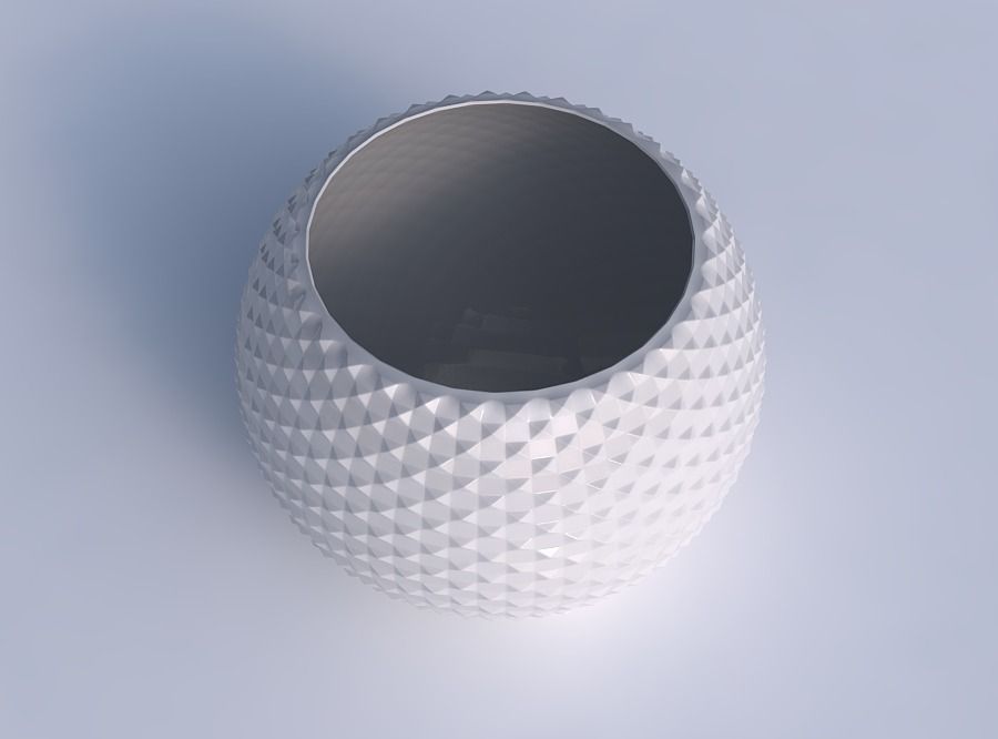 Bowl spheric with grid piramides 3D model 3D printable | CGTrader