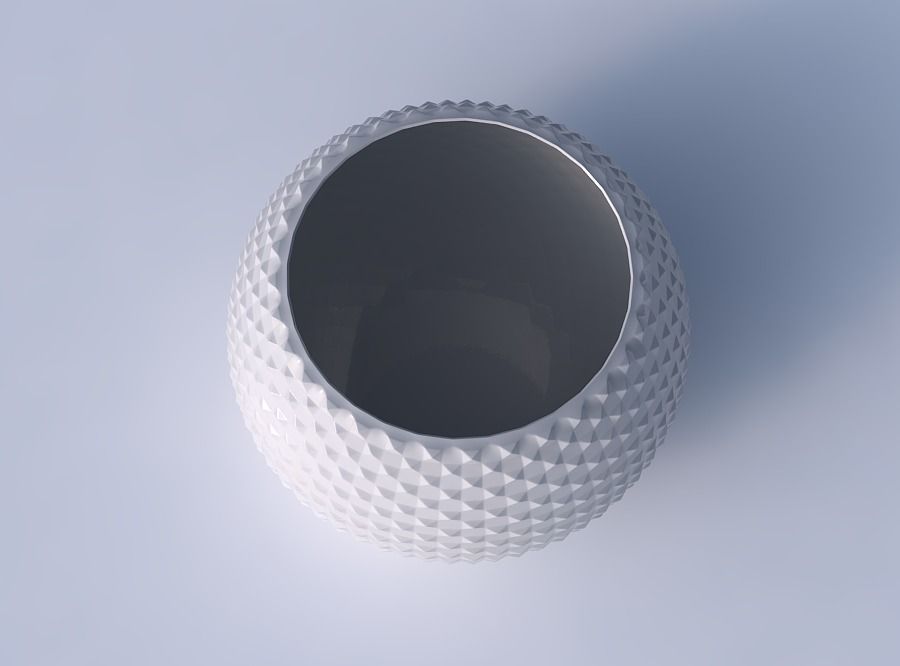 Bowl spheric with grid piramides 3D model 3D printable | CGTrader