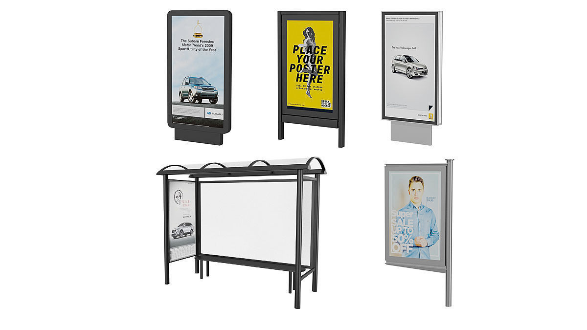 Street Advertising BLENDER 3D Model Cycles 3D model | CGTrader