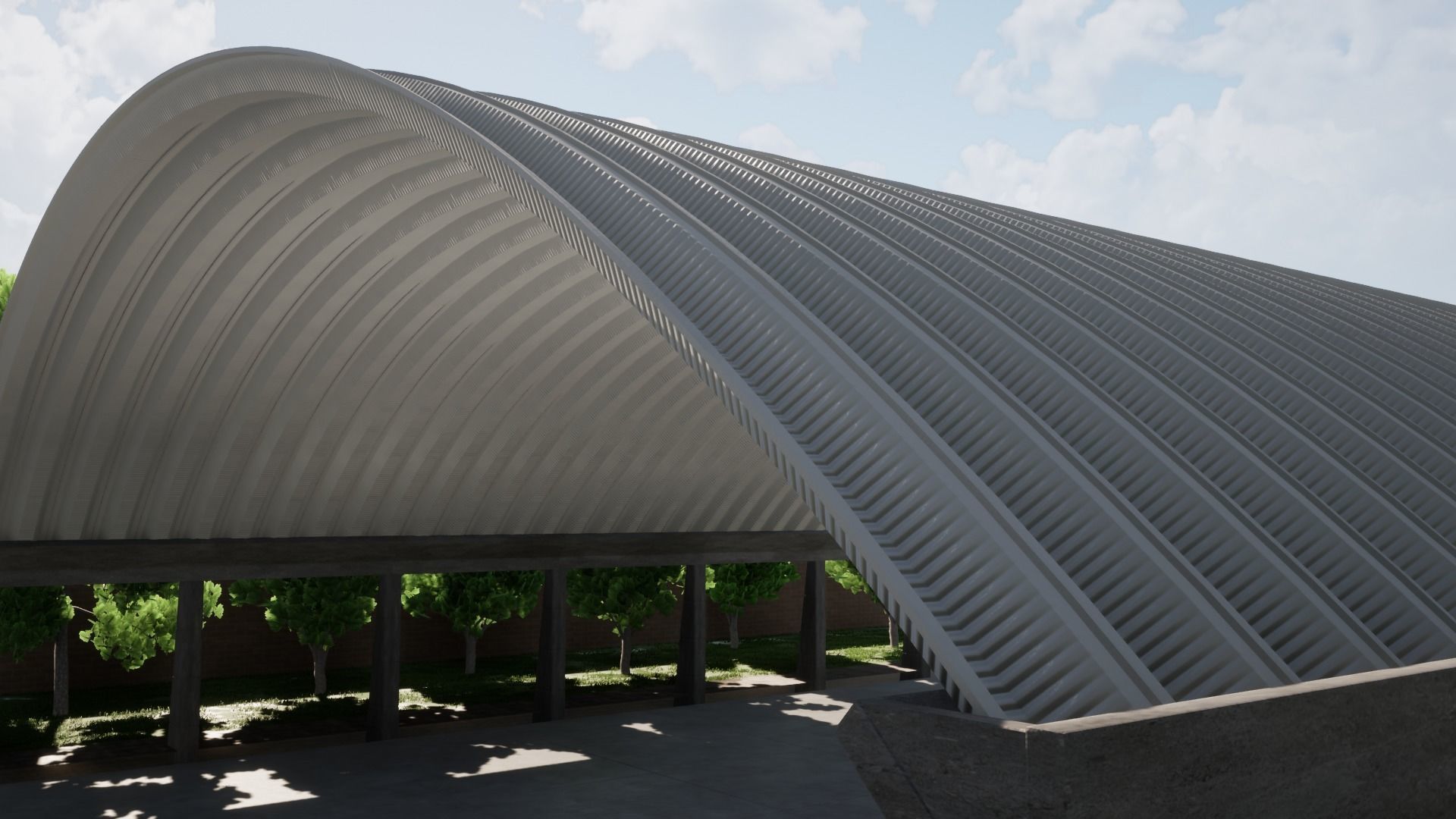 Arch roof 3D model | CGTrader
