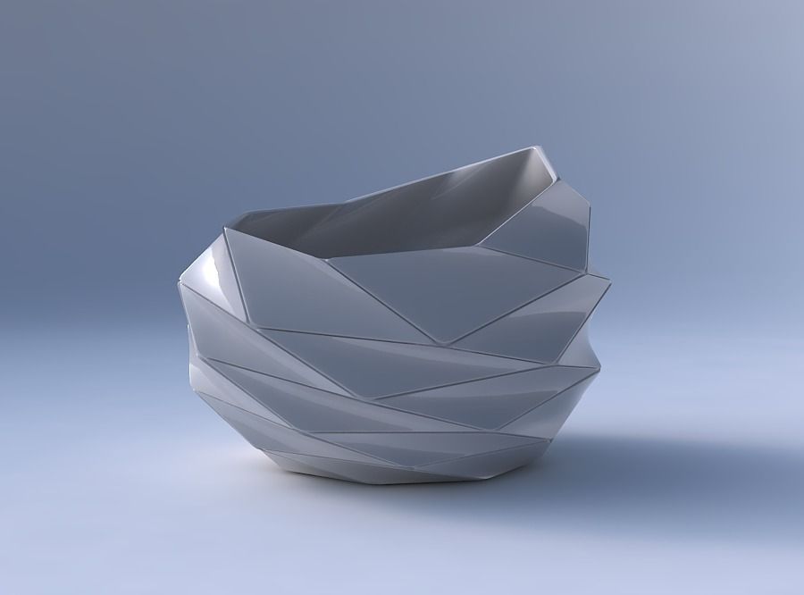 Bowl skewed with large plates 3D model 3D printable | CGTrader