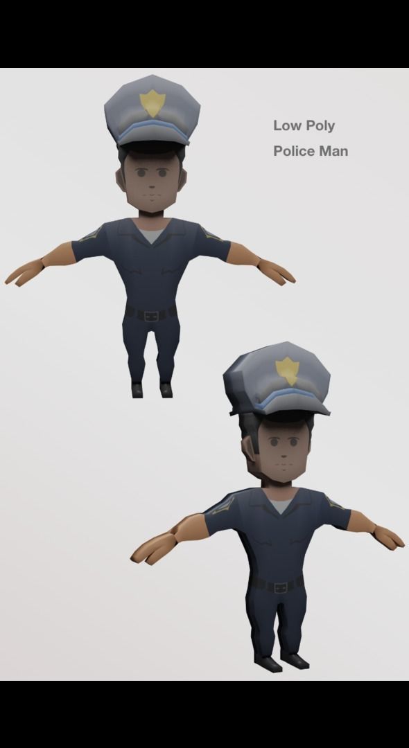 Police Man - Low Poly 3D model | CGTrader