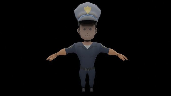 Police Man - Low Poly 3D model | CGTrader