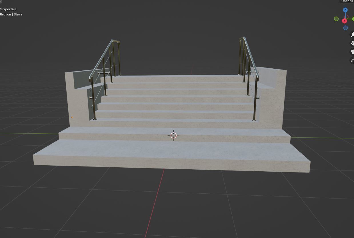 Stair railing 3D model | CGTrader