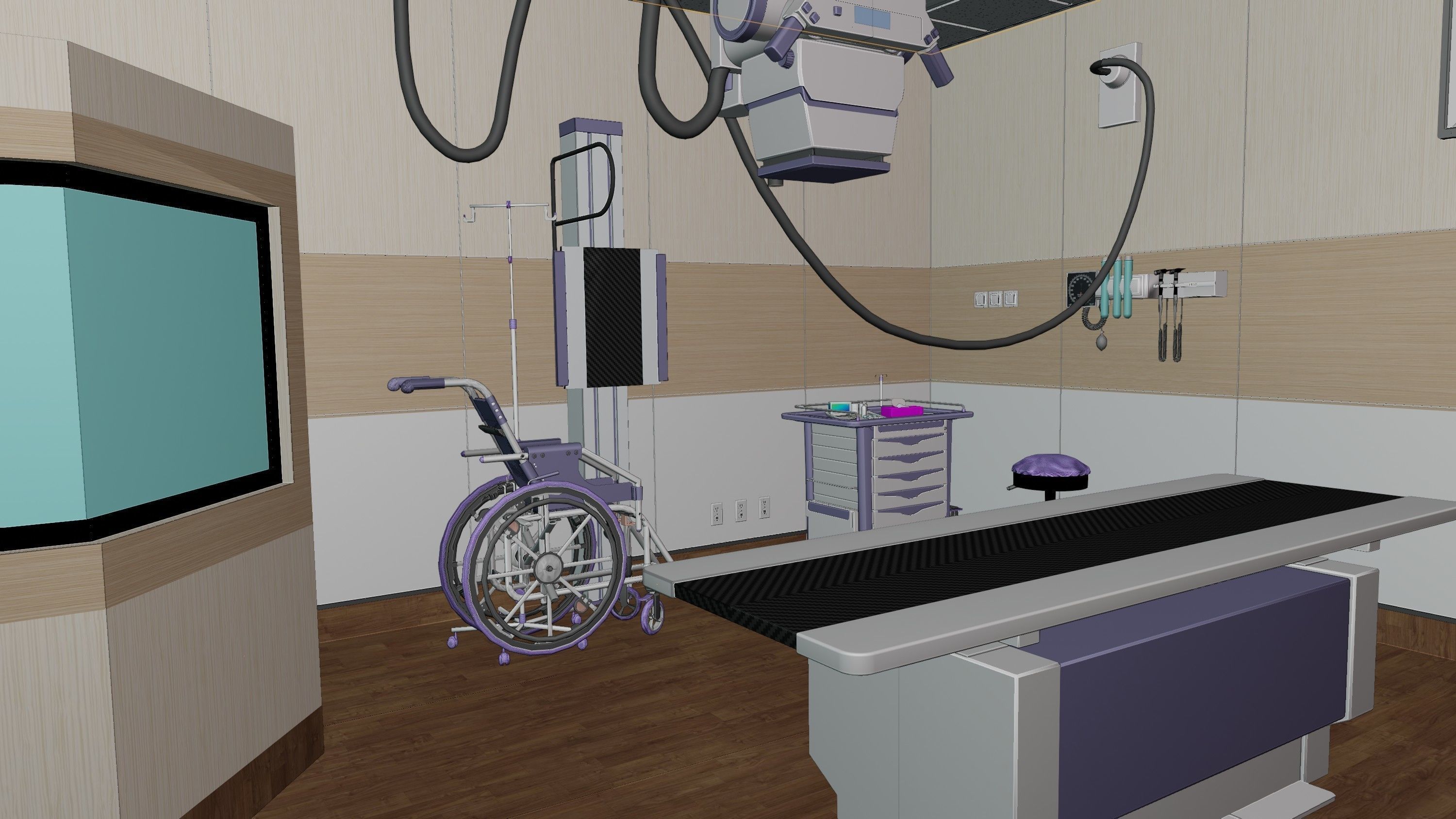 MEDICAL SPACES-RADIOLOGY-XRAY-ROOM 3D model | CGTrader