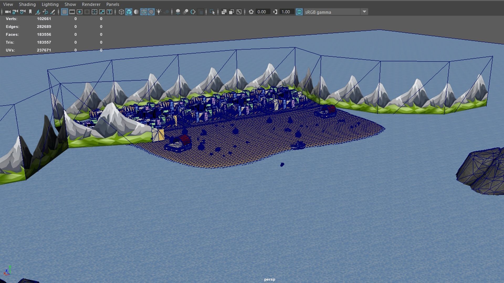 3D model Summer Beach Environment VR / AR / low-poly | CGTrader