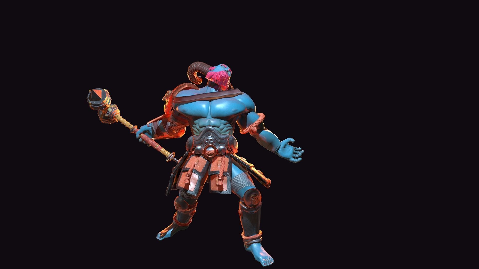 3D model Dust Warrior VR / AR / low-poly | CGTrader